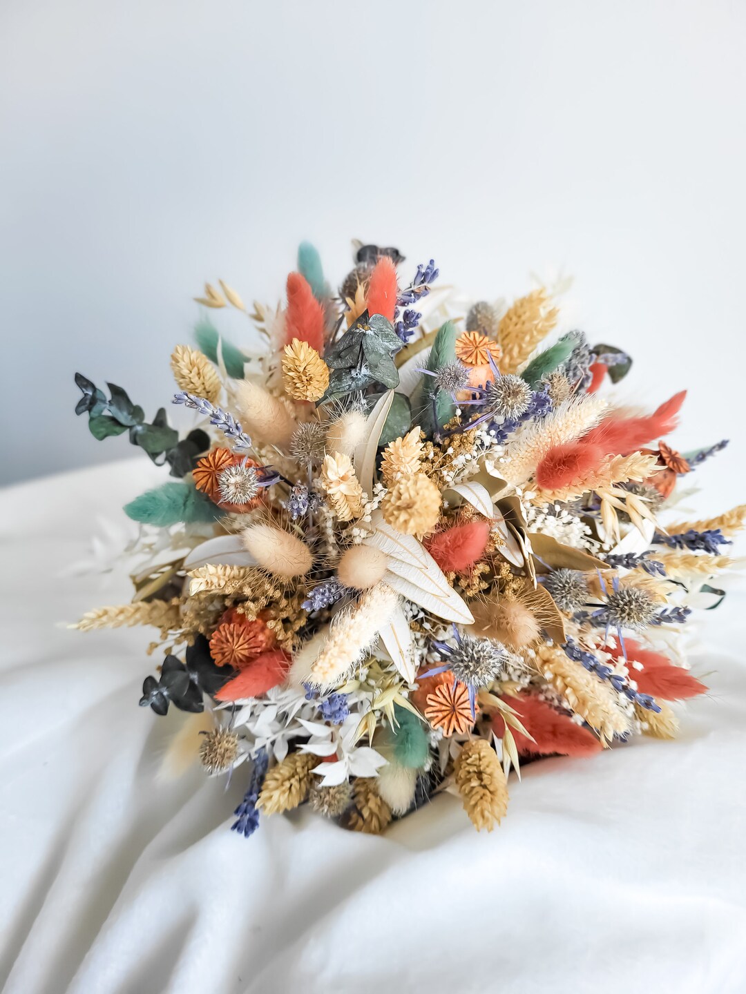 Rustic Boho Bouquet, Bouquet for Wedding, Spring Lavender Bouquet ...