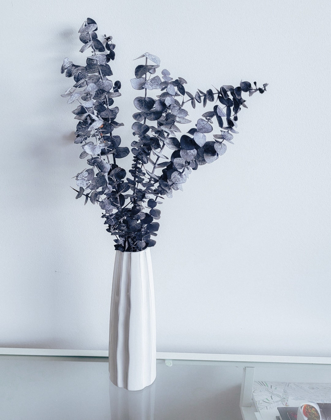 Preserved Eucalyptus, Dried Flowers, Floral Arrangement, Blue ...