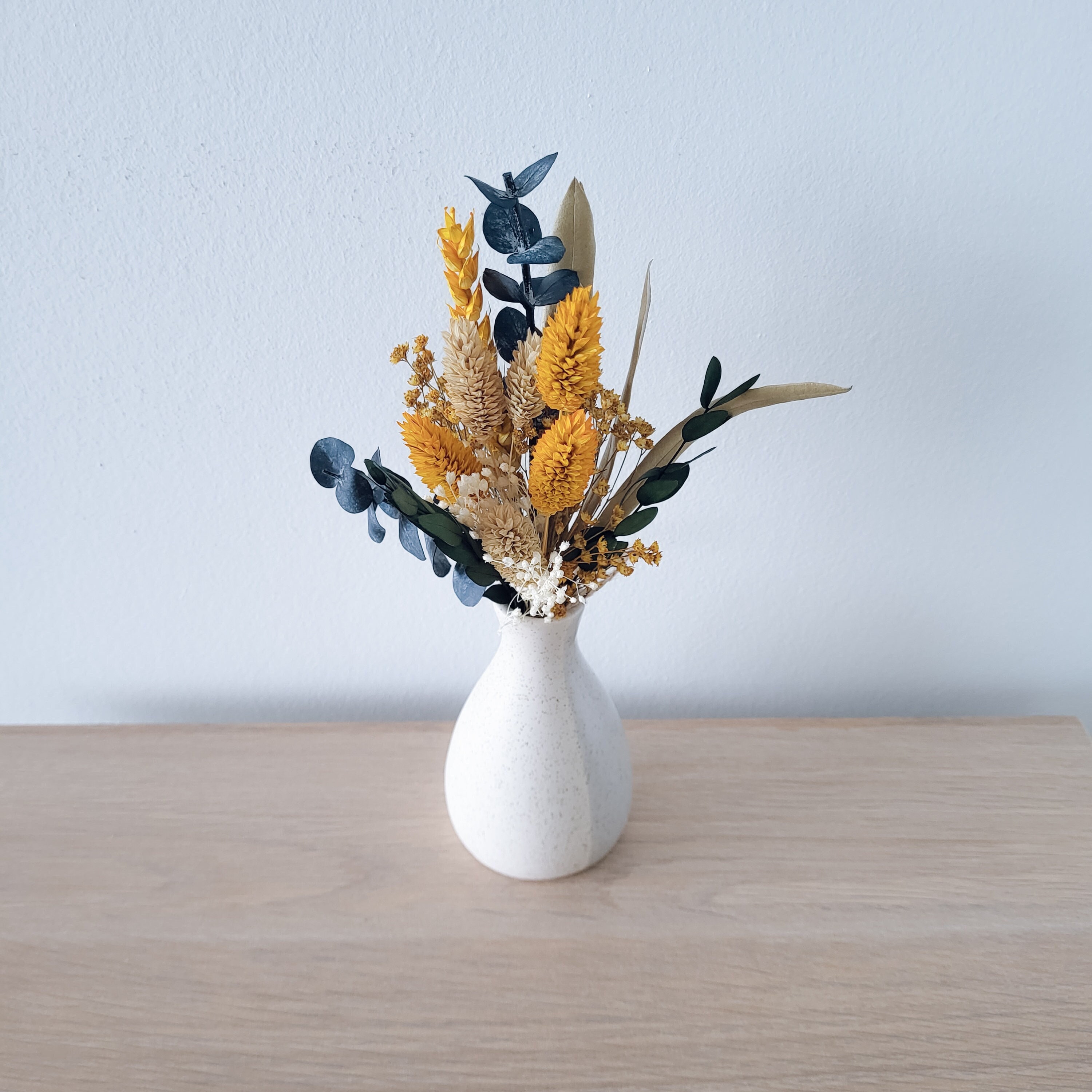 Mini Dried Floral Bouquet, Mini Dried Flower Vase, Boho Dried Bouquet ...
