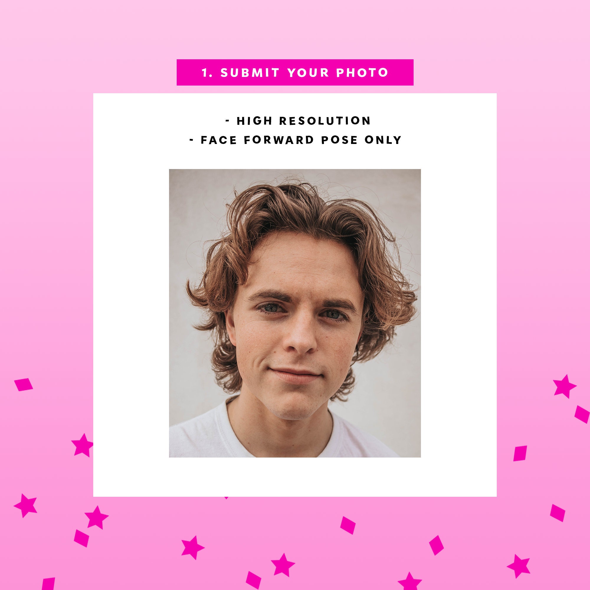 Custom Face Photo Digital Download Cupcake Topper / Printable Birthday ...