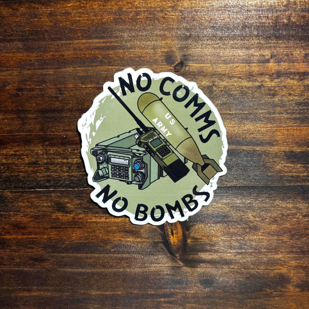 No Comms No Bombs Military Commo Vinyl Sticker - Etsy