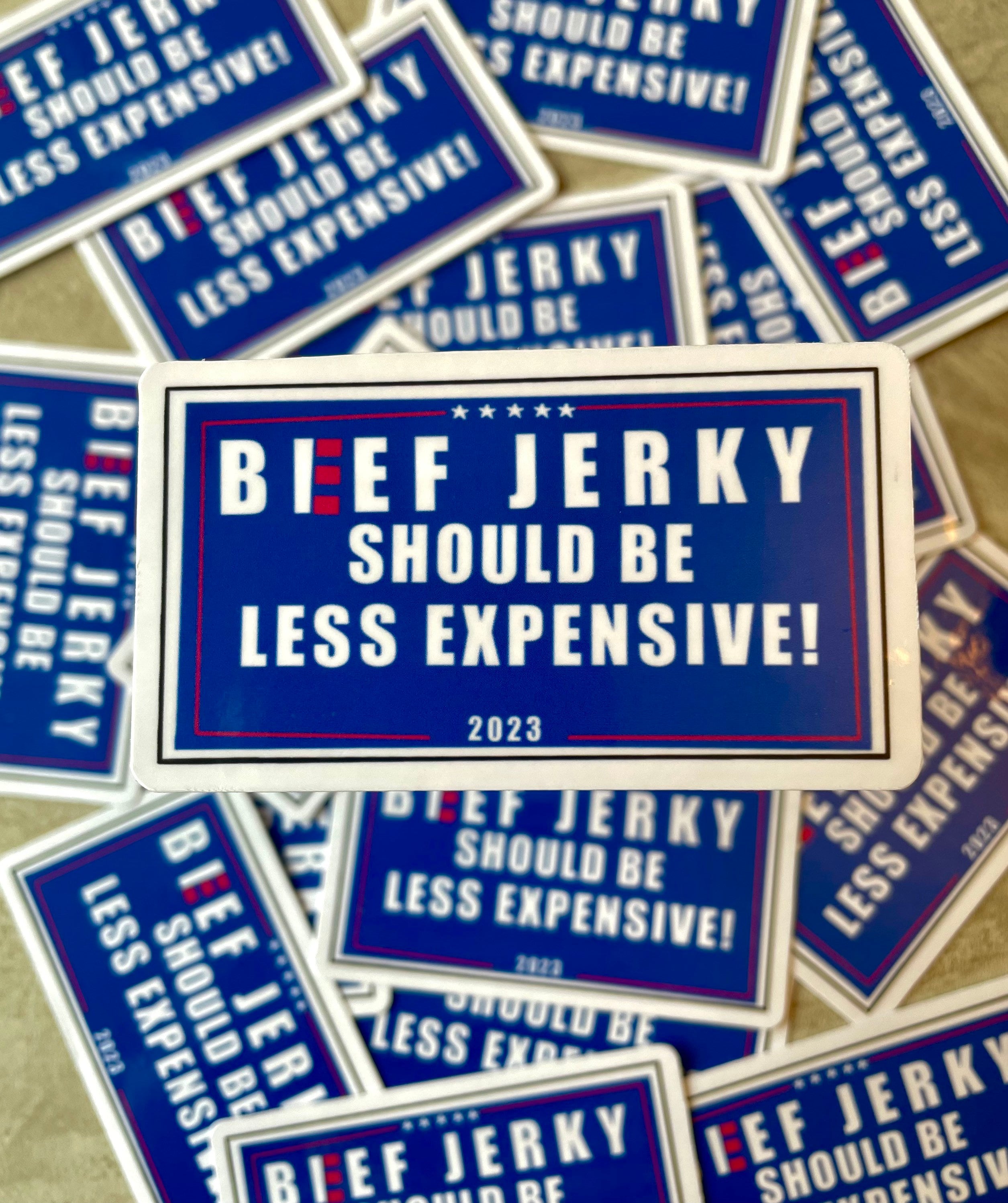 Funny Politics Sticker, Sign Sticker, 2023 Elections, Beef Jerky, Food ...