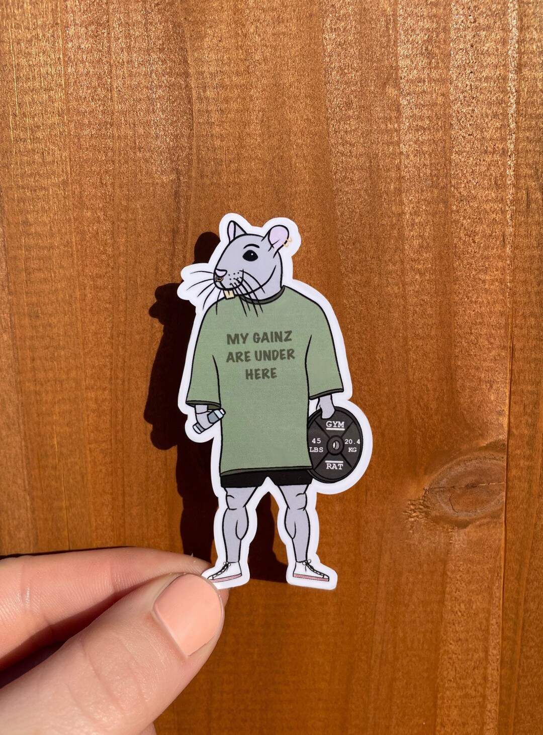 Gym Rat Sticker, Workout Sticker, Gym, Lifting, Powerlifting, Cross Fit ...