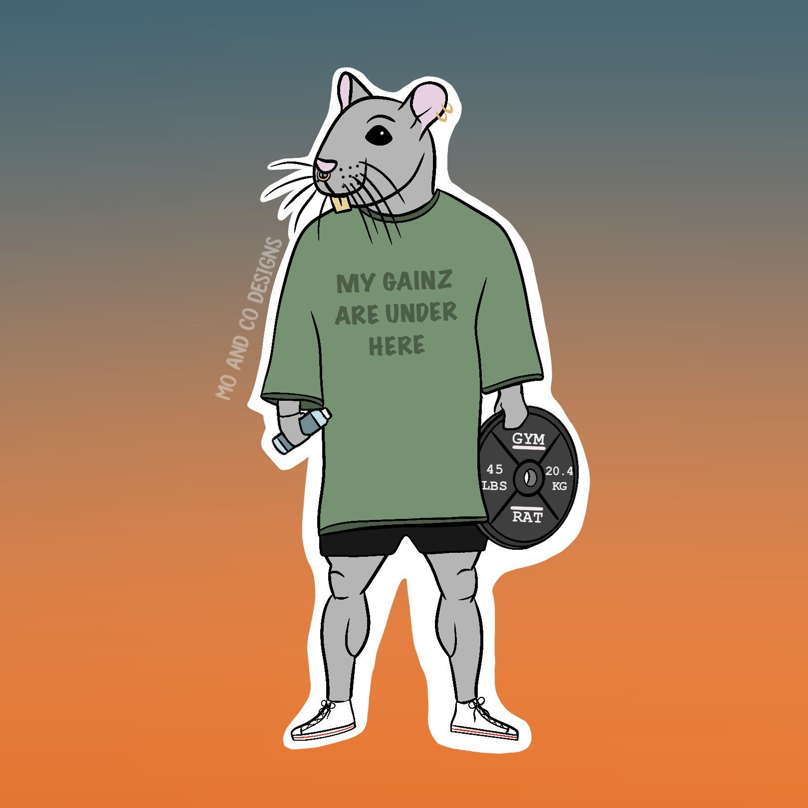 Gym Rat Sticker Workout Sticker Gym Lifting Powerlifting - Etsy