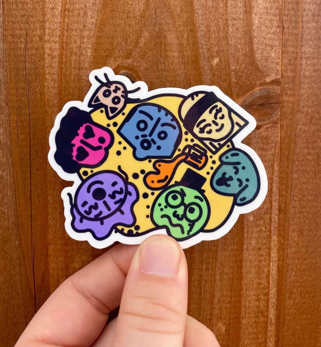 Trippy Sticker, Funky Sticker, Punk , Colorful, Water Bottle Sticker ...