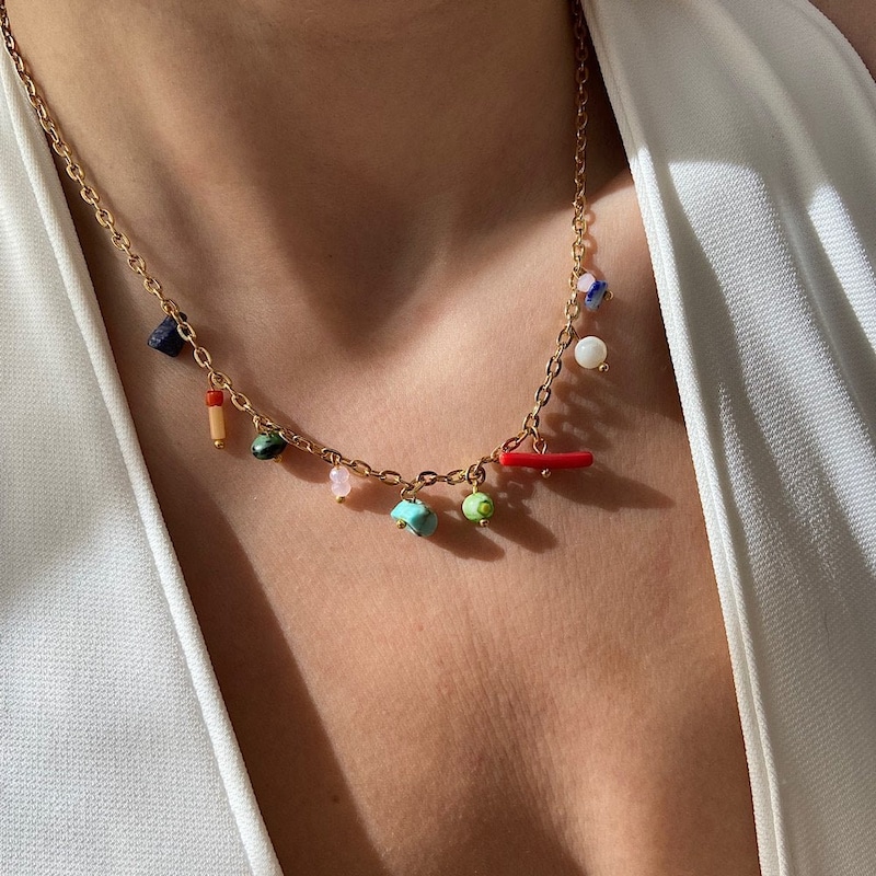 Necklace Colorful - Etsy