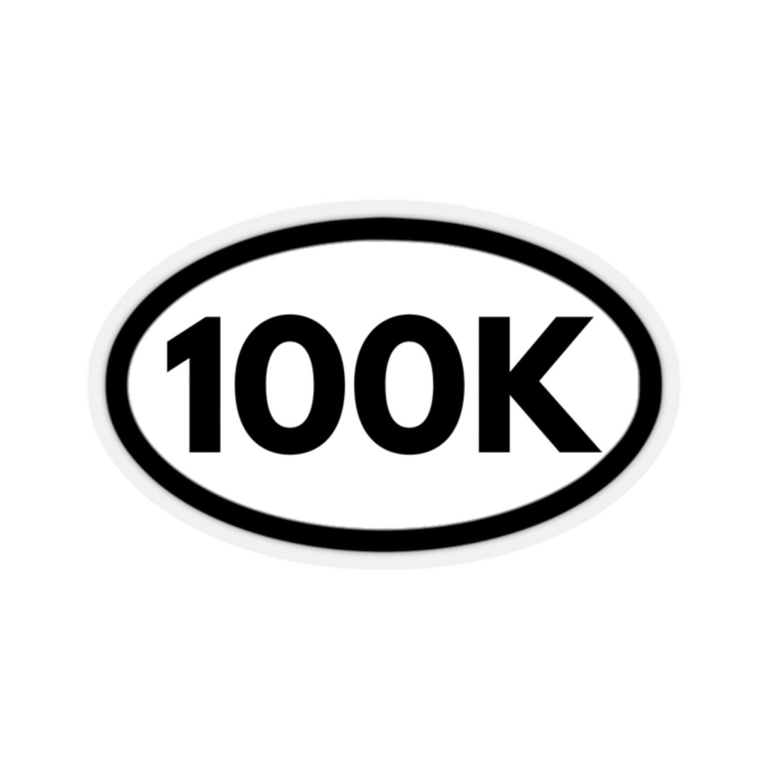 100K Trail Running Sticker, 100K Running Sticker, 100K Sticker, 100k ...