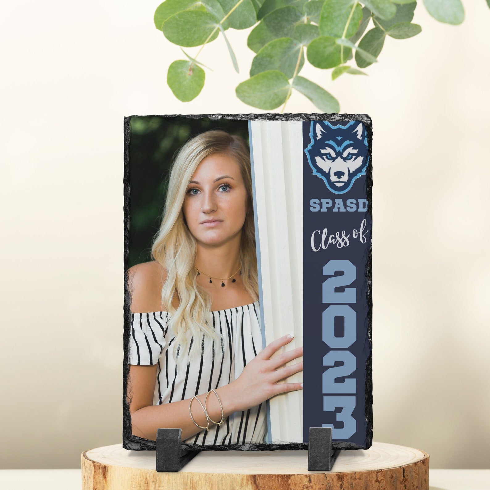 Graduation Photo Slate - PERSONALIZED Photo on Rock Slate Makes ...