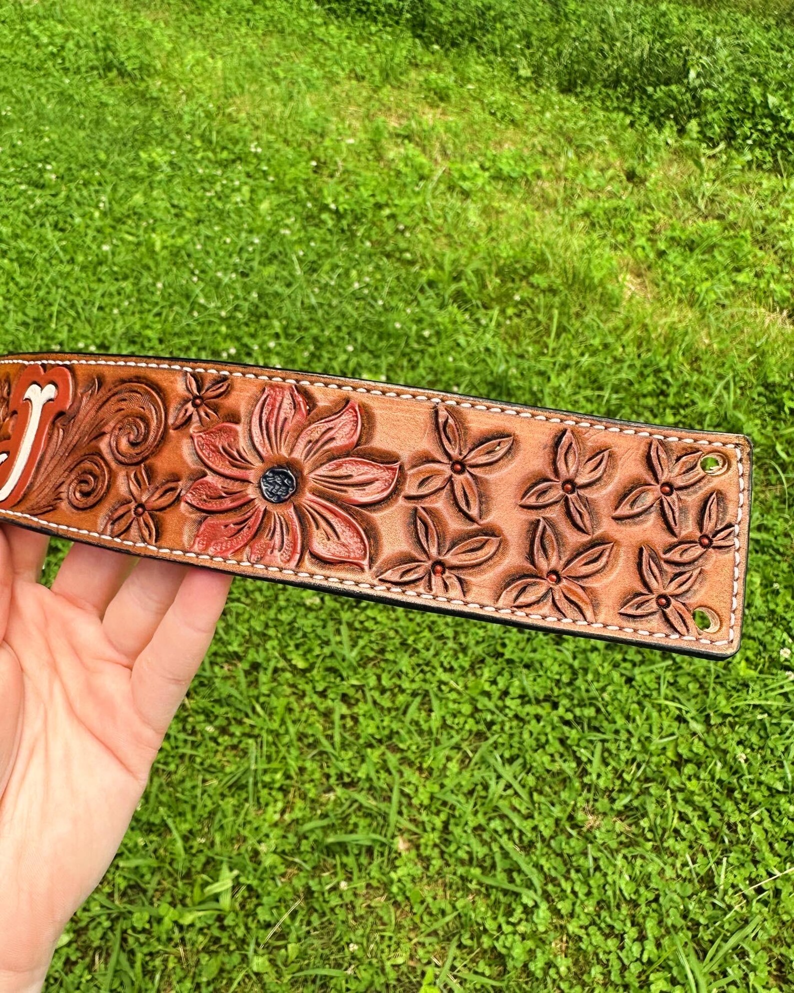 JUST GARTER- Customizable Handtooled Leather Garter - Etsy
