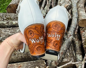 Customizable Hand-tooled Leather Wedding Shoes - Etsy