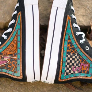 Customizable Hand-tooled Leather on Converse - Etsy