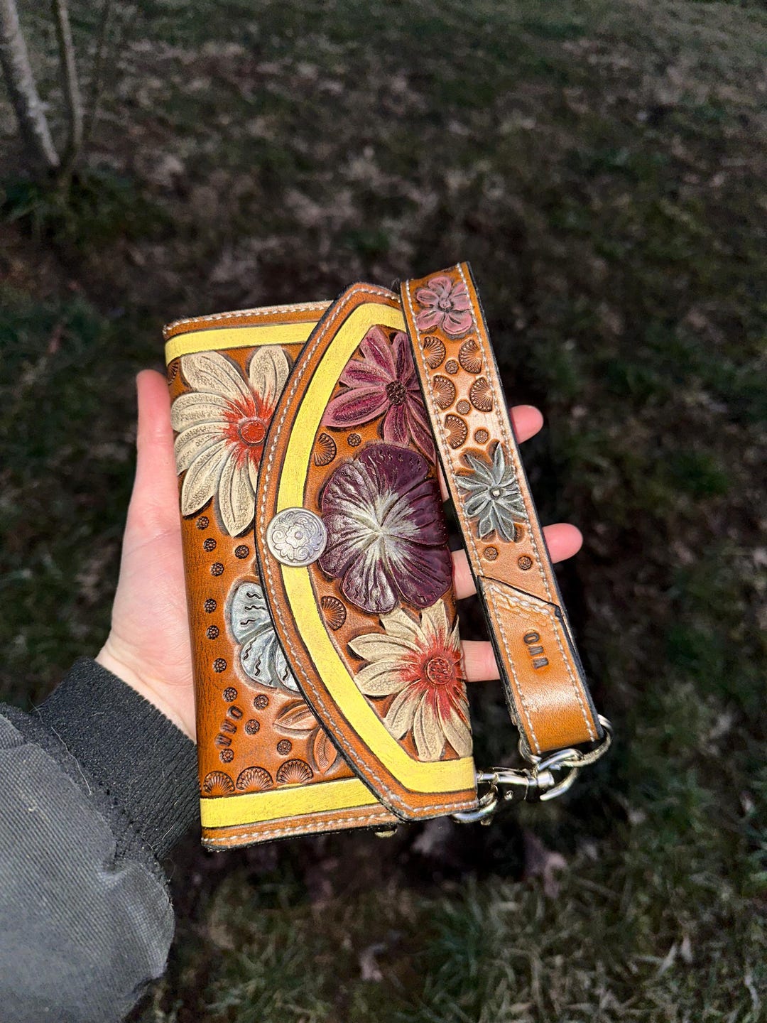 Customizable Hand-tooled Leather Roper Wallet - Etsy