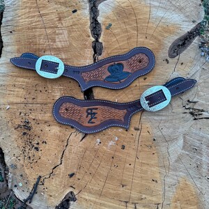 Customizable Hand-tooled Leather Spur Straps - Etsy