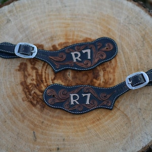 Customizable Hand-tooled Leather Spur Straps - Etsy
