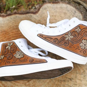 Customizable Hand-tooled Leather on Converse - Etsy