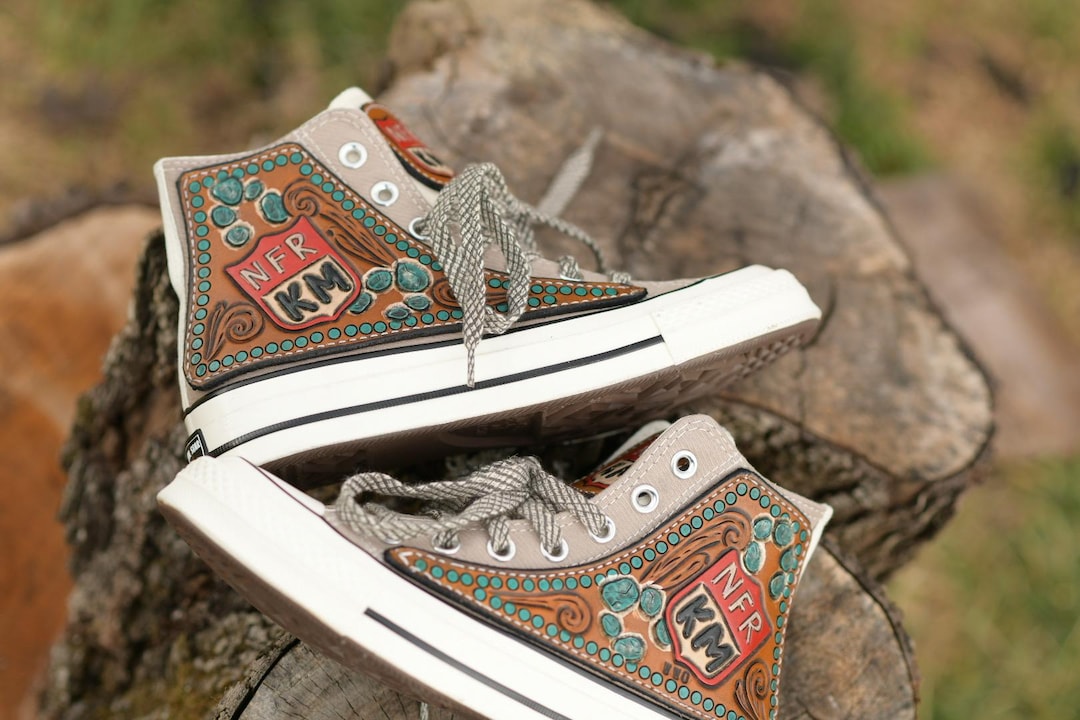 Customizable Hand-tooled Leather on Converse - Etsy