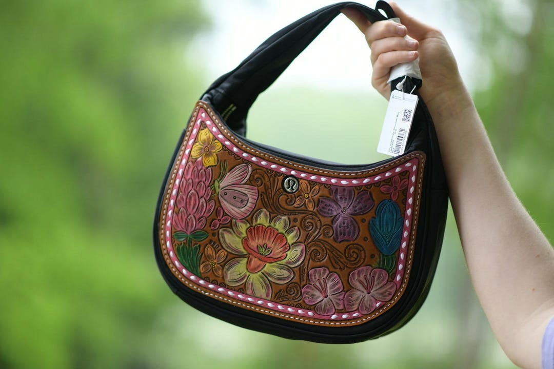 Customizable Hand-tooled Leather Lululemon Bag - Etsy