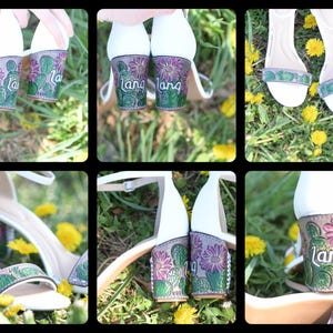 Customizable Hand-tooled Leather High Heels - Etsy