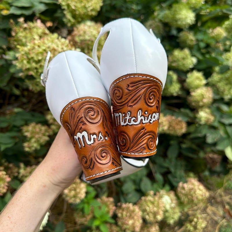 Tooled Leather Shoes - Etsy