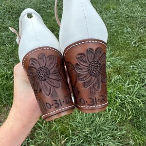 Customizable Hand-tooled Leather Wedding Heels - Etsy