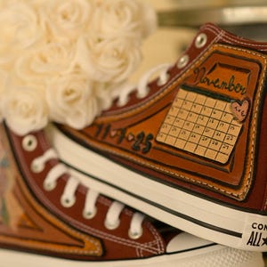 Customizable Hand-tooled Leather on Converse - Etsy