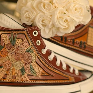 Customizable Hand-tooled Leather on Converse - Etsy