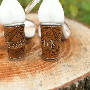 Customizable Hand-tooled Leather High Heels - Etsy