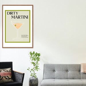 Martini Print Set of Two, Dirty Martini Art, Espresso Martini Poster ...