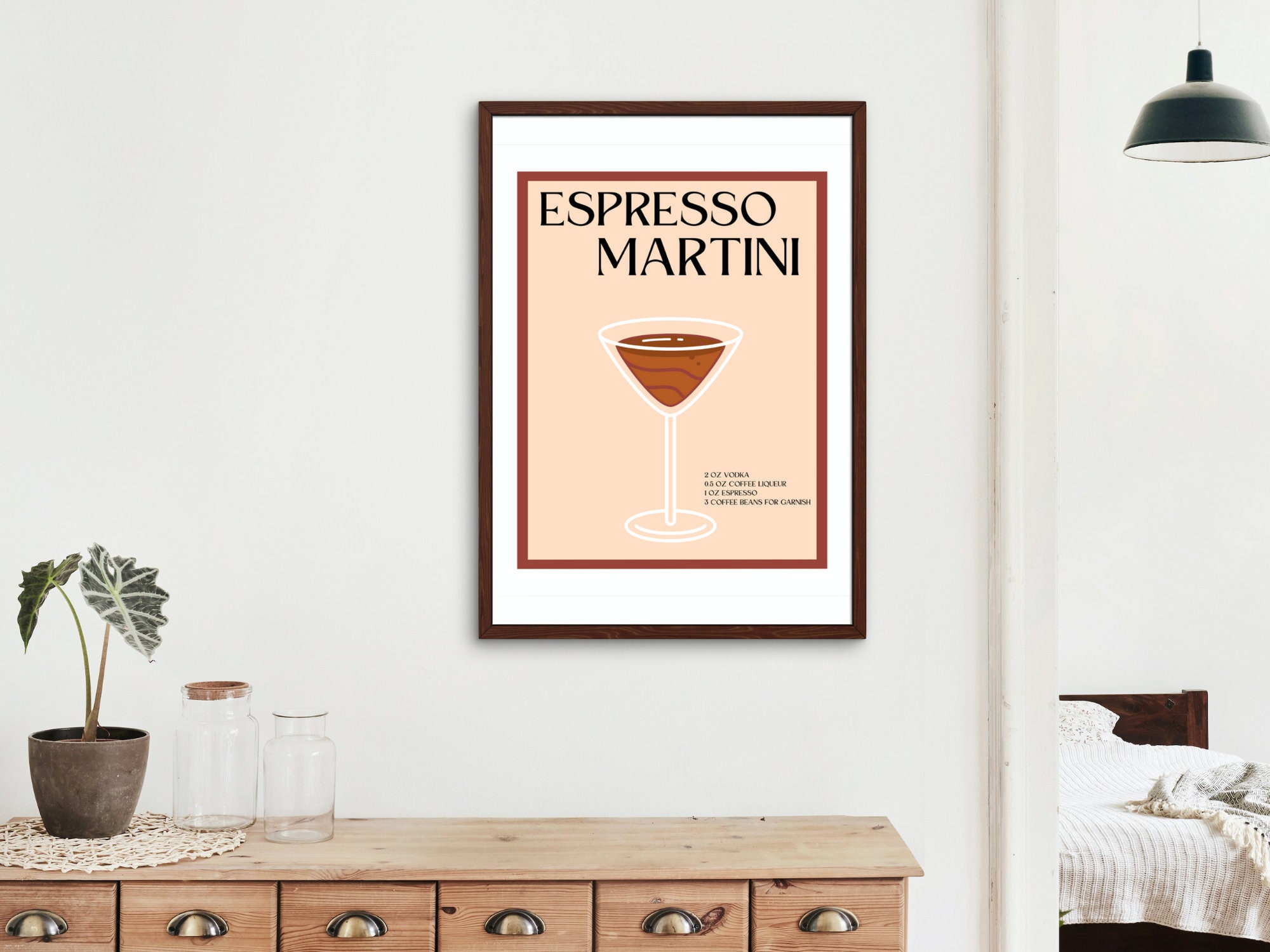 Martini Print Set of Two, Dirty Martini Art, Espresso Martini Poster ...