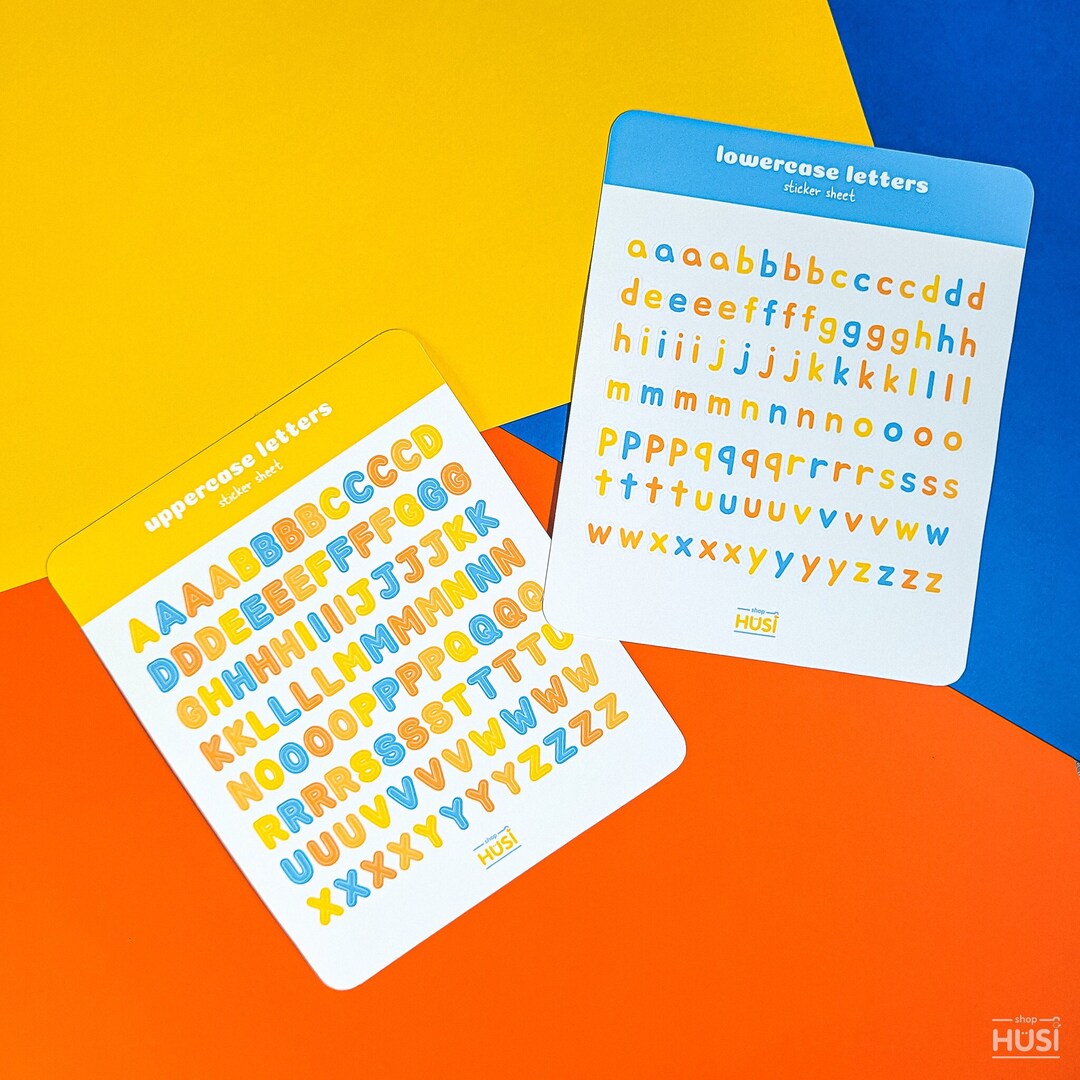 Alphabet Sticker Sheets Cute Planner Stickers Colorful - Etsy
