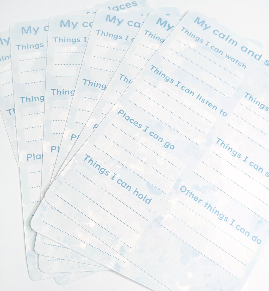 Calm and Safe Space Reminder Cards - Anxiety, Panic, Neurodivergent ...