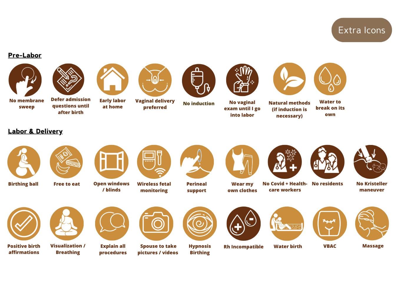 Visual Birth Plan Print Out, Canva Editable, Digital Template ...