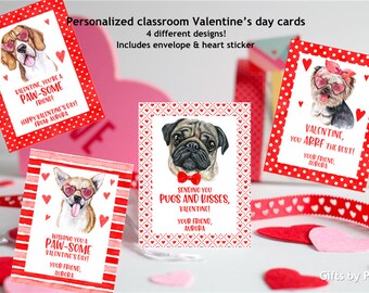 Puppy Dog Valentine's Day Cards - Etsy