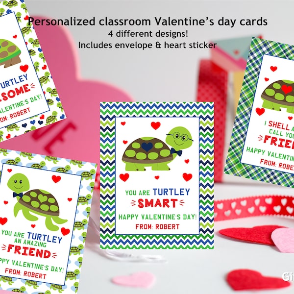 Turtle Valentine - Etsy