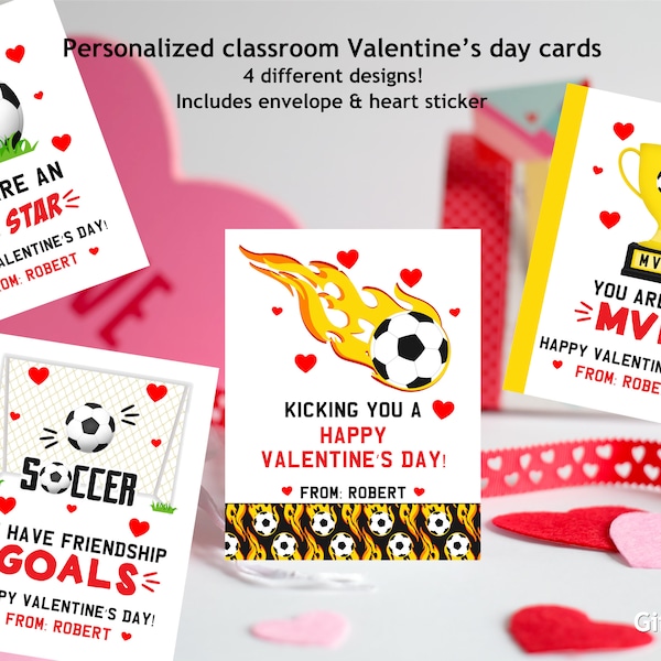 Soccer Valentine - Etsy