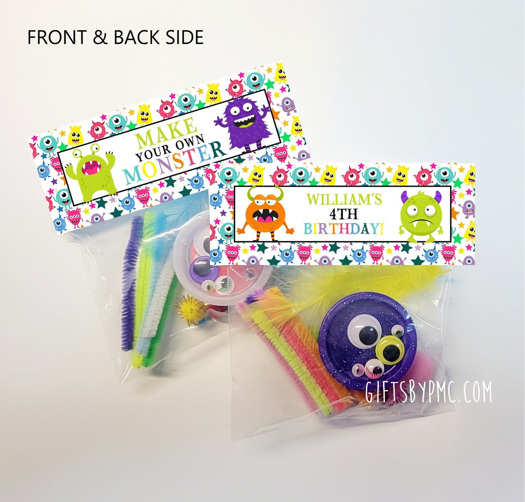 Printed/shipped Personalized Make Your Own Monster Kit, Build Your Own ...