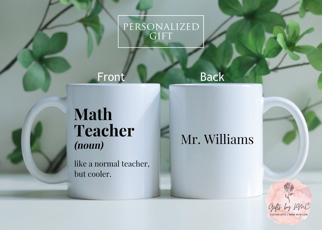 Teacher Gifts, Personalized Math Teacher Mug, Thank You Gift, Math ...