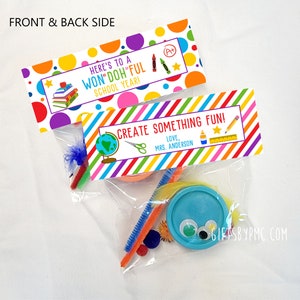 Back to School Gift, Personalized Play Mold Back to School Doh Gift ...