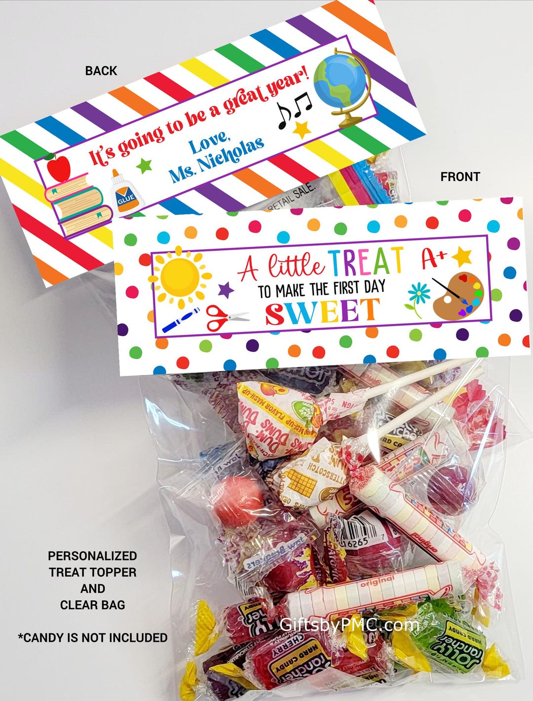Back to School Treat Bag, Back to School Goodie Bag, Welcome Back to ...