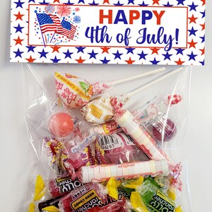 Printed/shipped Personalized 4th of July Treat Bag, Patriotic Candy Bag ...