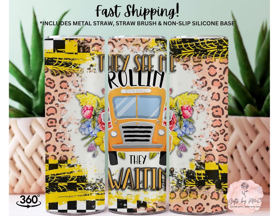 School Bus Driver Tumbler, 20oz Tumbler, Christmas Gift for Bus Driver ...