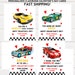 PRINTED Personalized Race Car Valentine's Day Cards , Kids Valentines ...