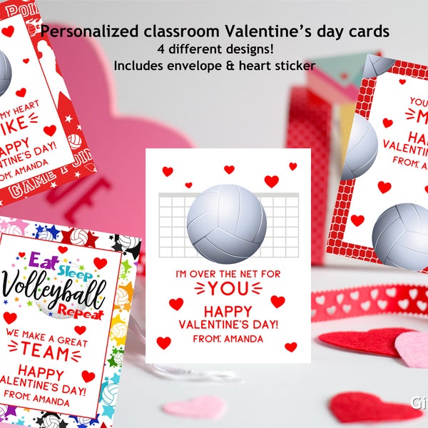 Volleyball Valentine - Etsy