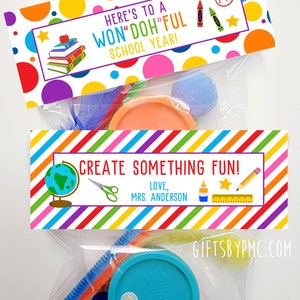 Back to School Gift, Personalized Play Mold Back to School Doh Gift ...