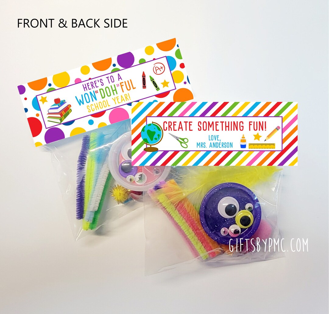 Back to School Gift, Personalized Play Mold Back to School Doh Gift ...