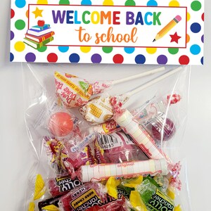 Printed/shipped Personalized Back to School Treat Bag, Welcome Back to ...