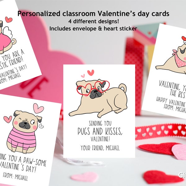 Pug Valentine - Etsy