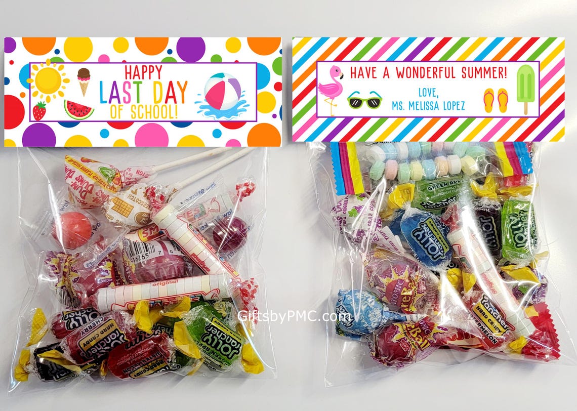 Printed/shipped Personalized Last Day of School Treat Bag, Have a ...