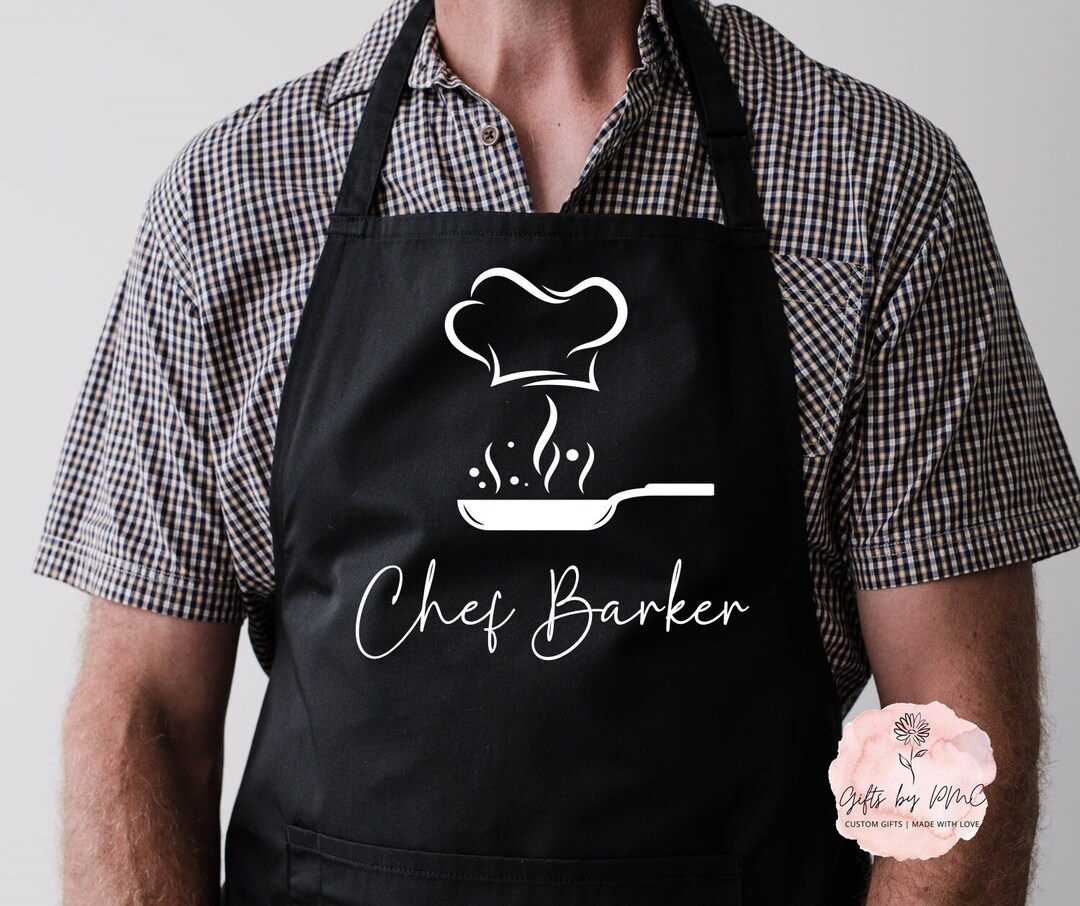 Personalized Chef Apron Custom Cooking Baking Apron Gifts for Him for Dad for Husband Mens ...