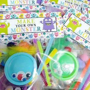 Printed/shipped Personalized Make Your Own Monster Kit, Build Your Own ...